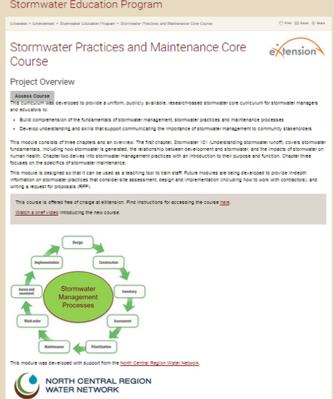 Stormwater Practices and Maintenance Core Course - North Central Region ...
